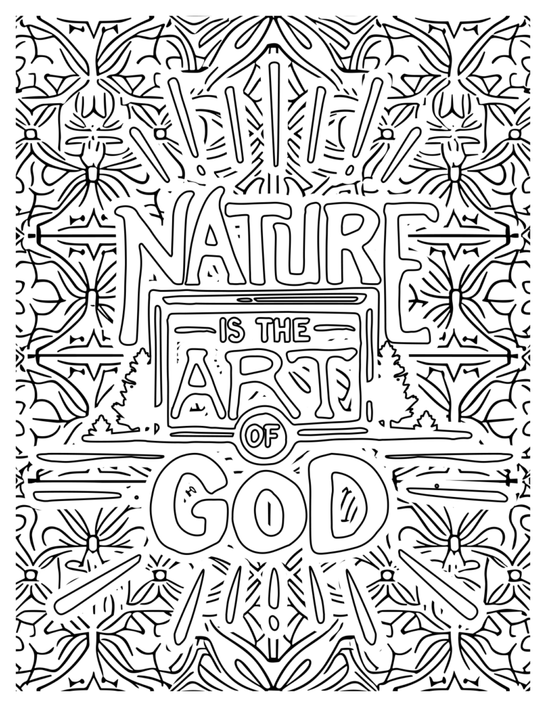 Nature Quote Coloring Pages: Creative Inspirations Await