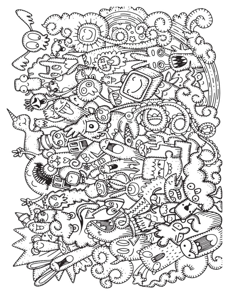 Doodles Coloring Pages: Printable Fun And Whimsical Designs