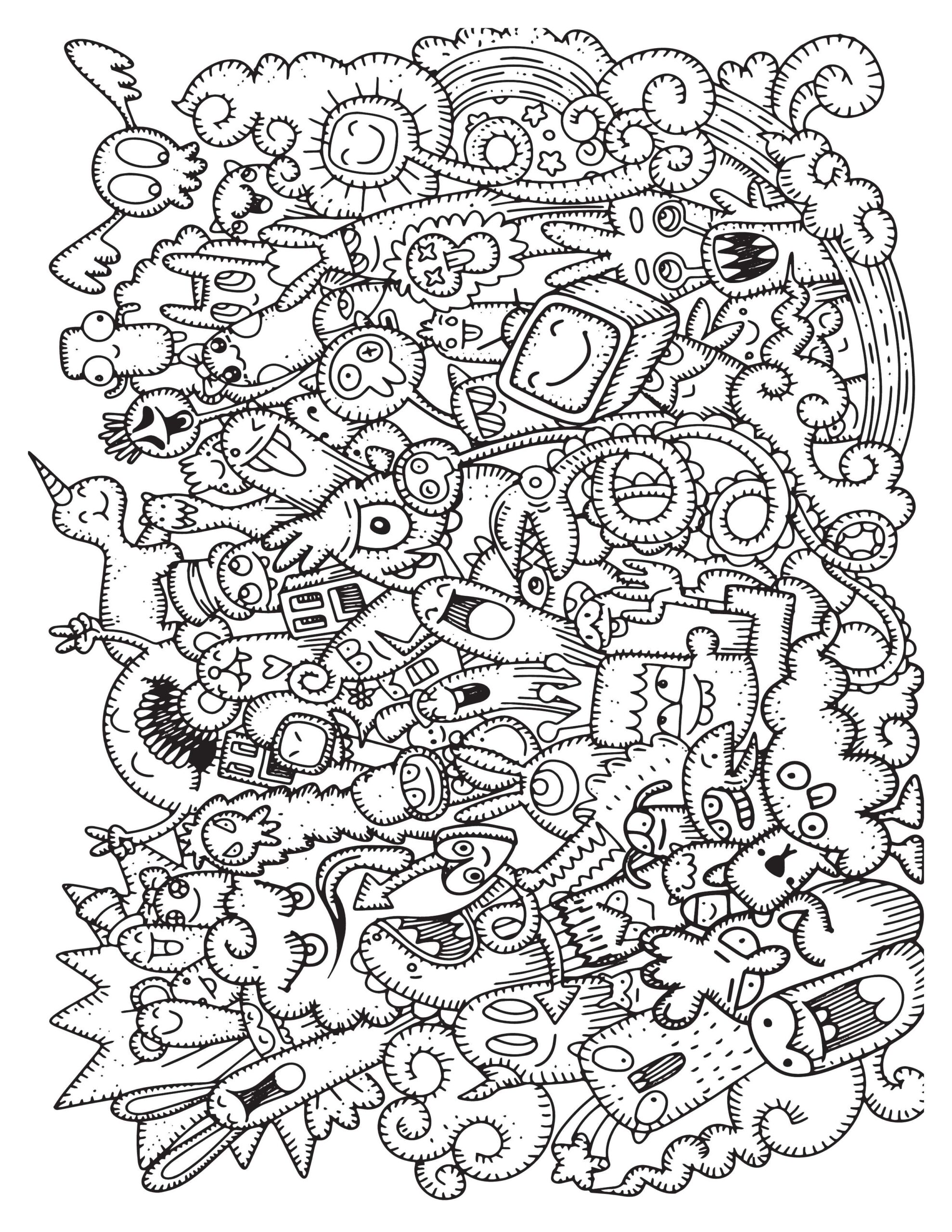 Doodles Coloring Pages: Printable Fun And Whimsical Designs