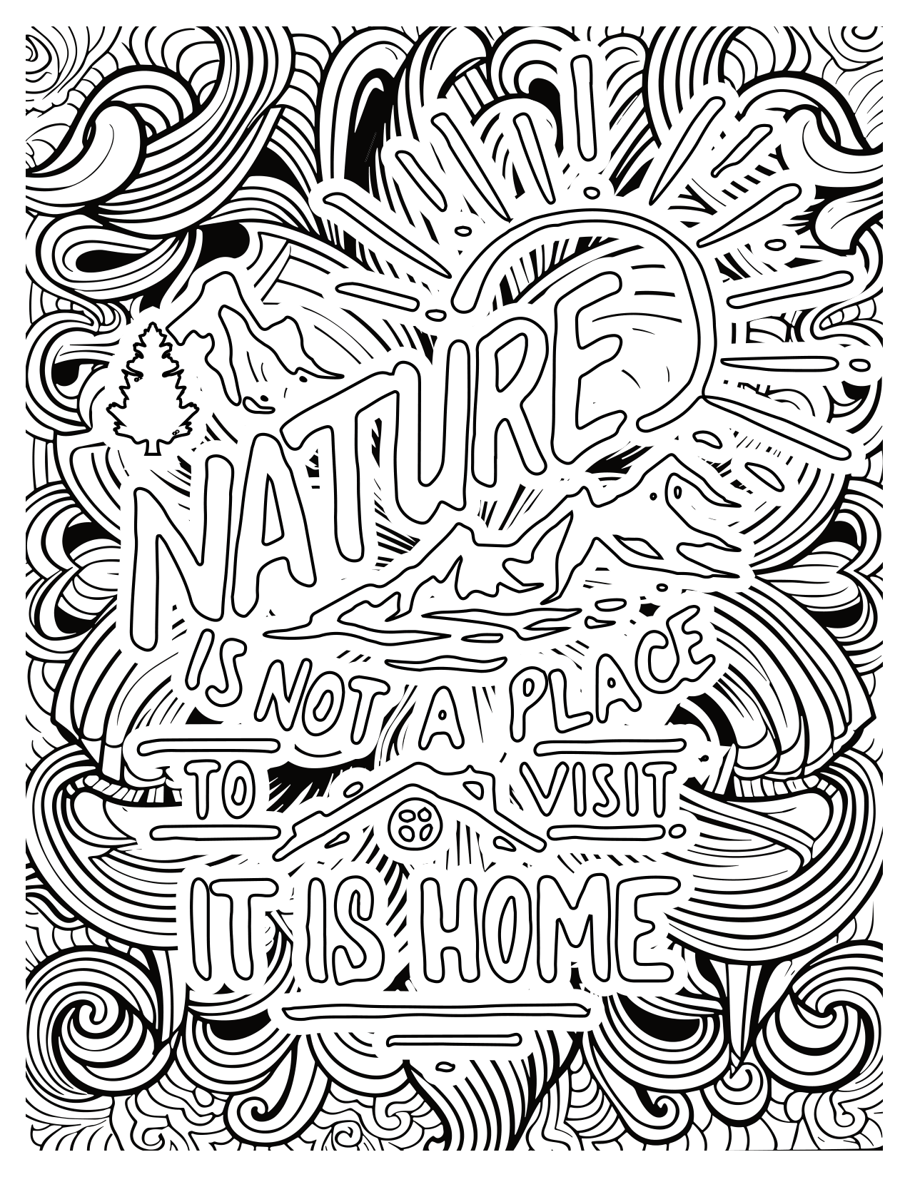 Nature Quote Coloring Pages: Creative Inspirations Await