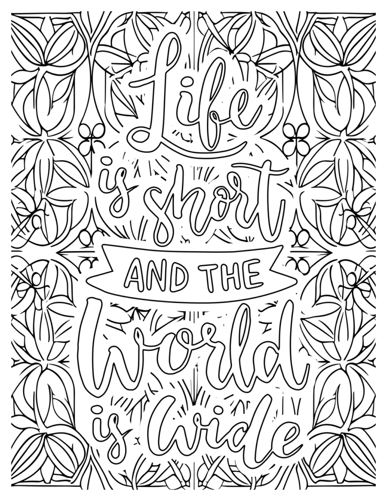 Nature Quote Coloring Pages: Creative Inspirations Await