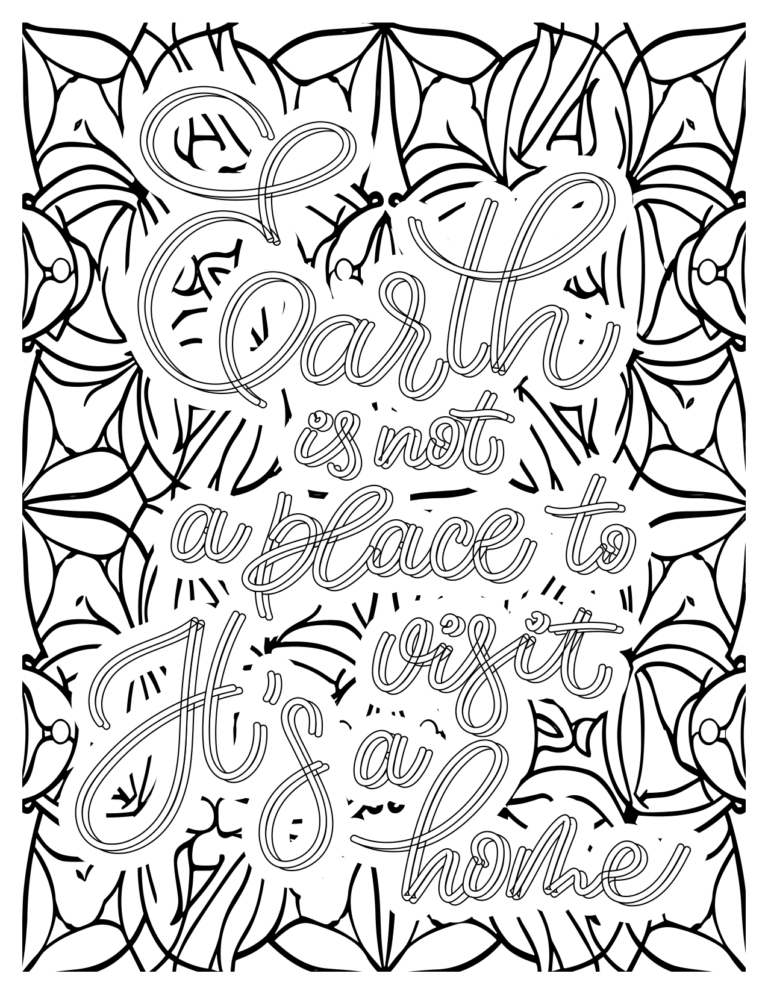 Nature Quote Coloring Pages: Creative Inspirations Await