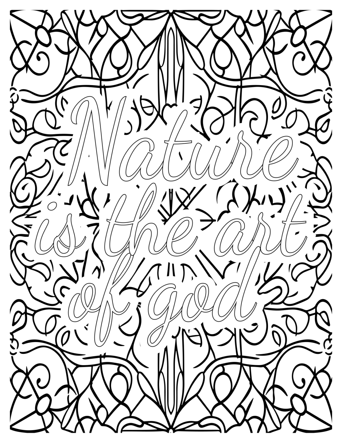 Nature Quote Coloring Pages: Creative Inspirations Await