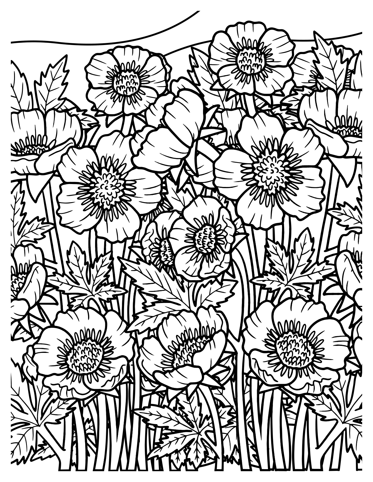 Meadow Bloom Coloring Pages: Creative Nature Designs for All