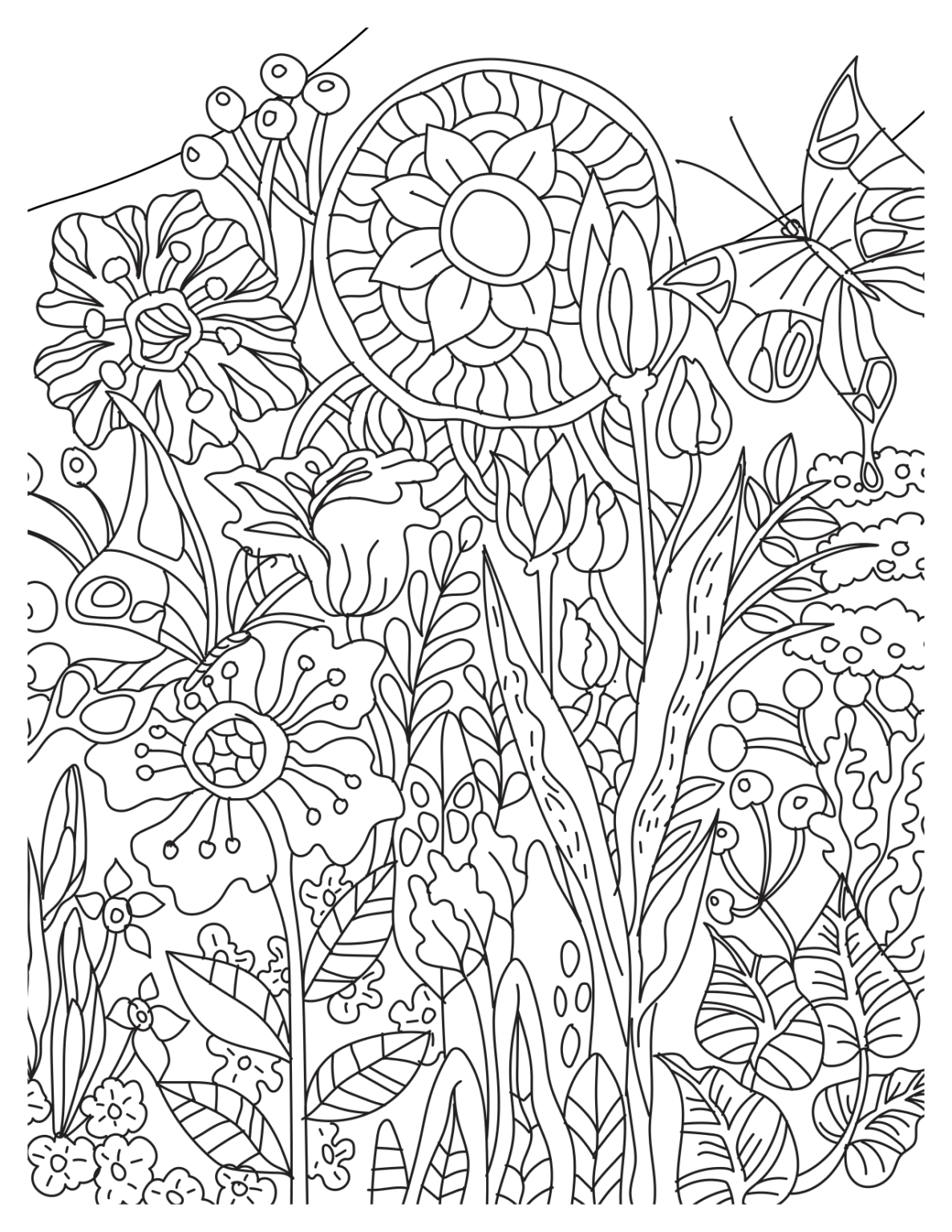 Meadow Bloom Coloring Pages: Creative Nature Designs for All