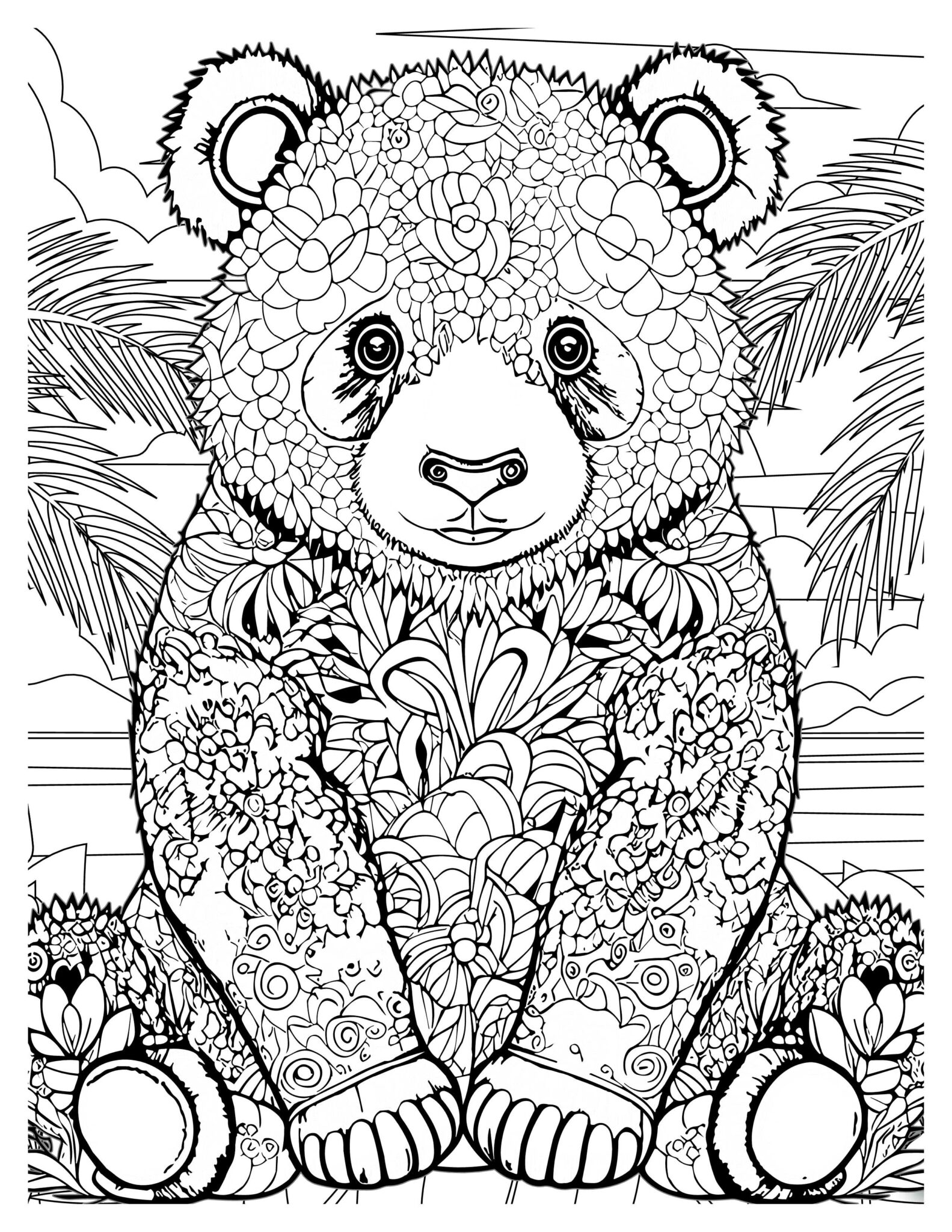 Bear Adventure Coloring Pages for Kids : Roaring Fun