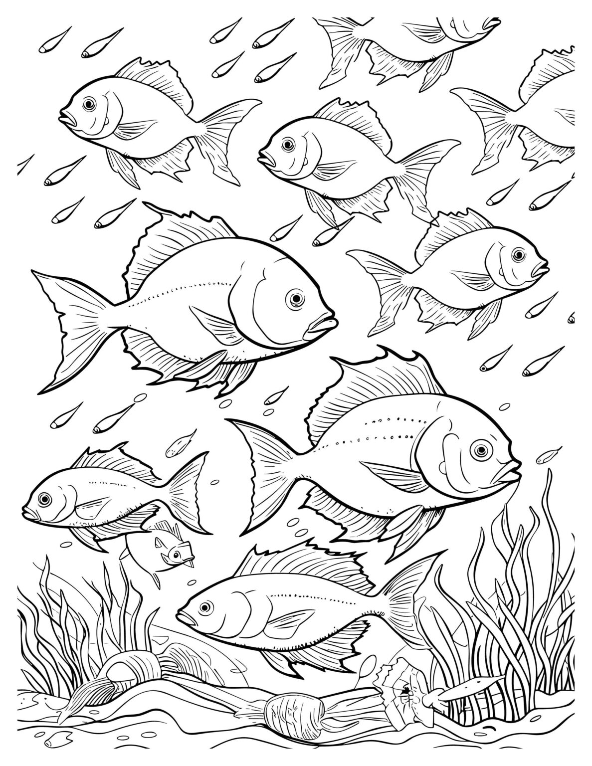 "Colorful Fish Coloring Pages | Splash into Creativity!"