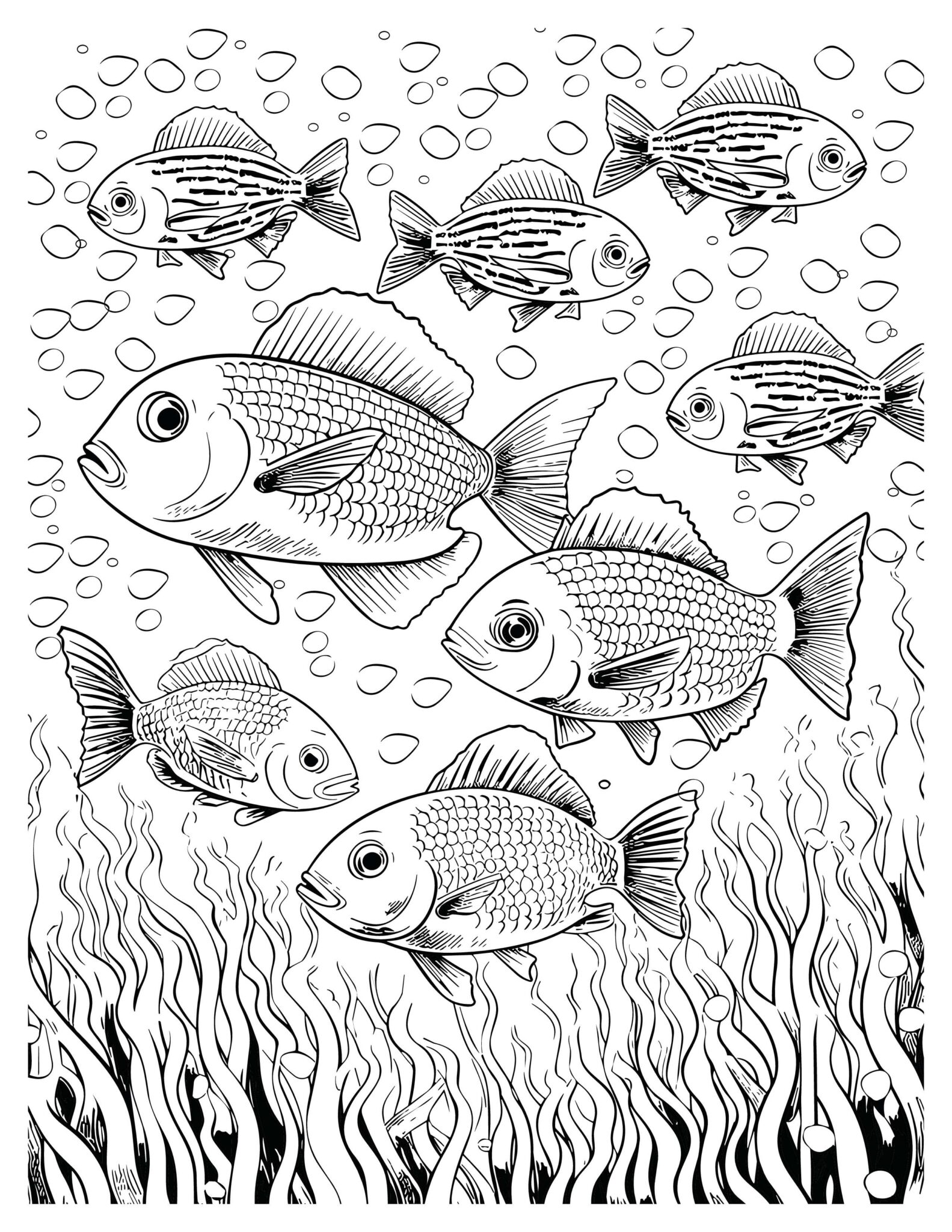 "Colorful Fish Coloring Pages | Splash into Creativity!"