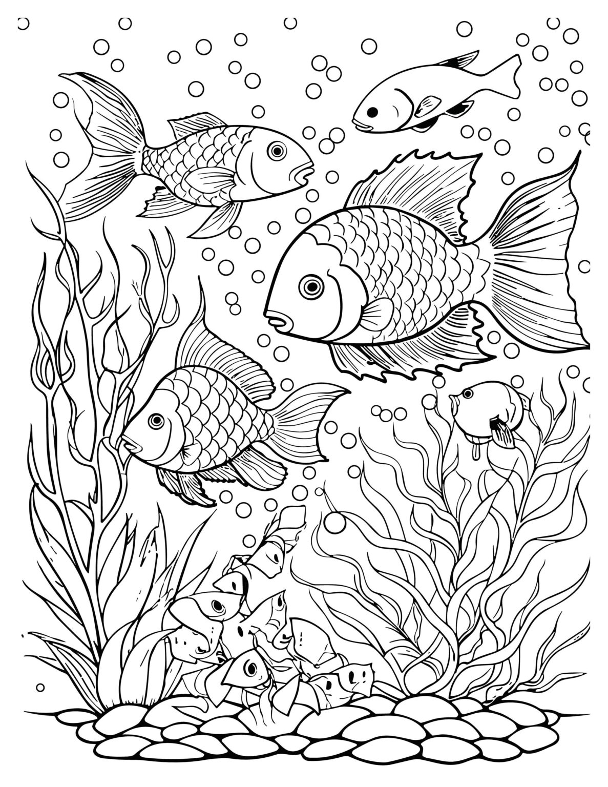 "Colorful Fish Coloring Pages | Splash into Creativity!"