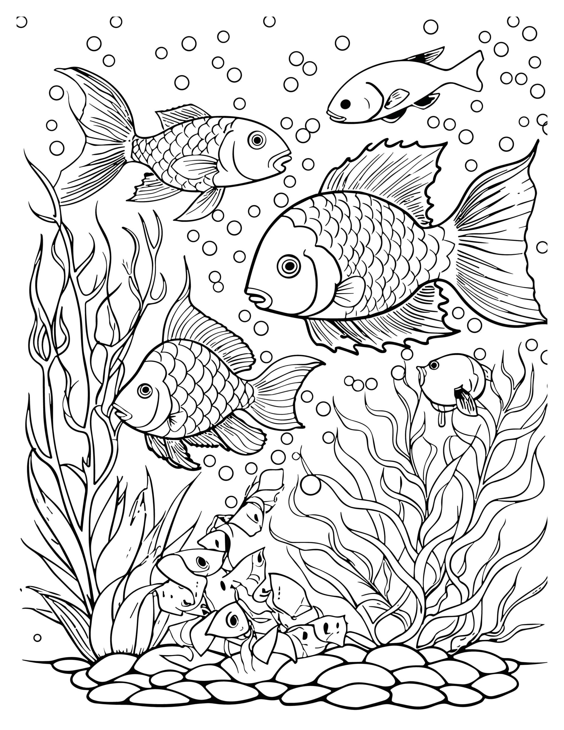 "Colorful Fish Coloring Pages | Splash into Creativity!"