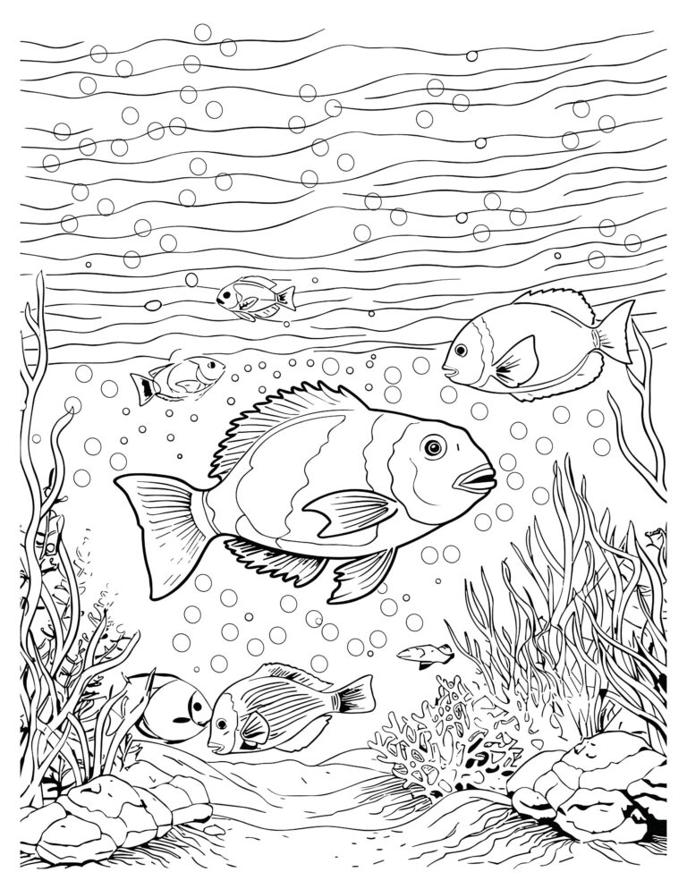 "Colorful Fish Coloring Pages | Splash into Creativity!"