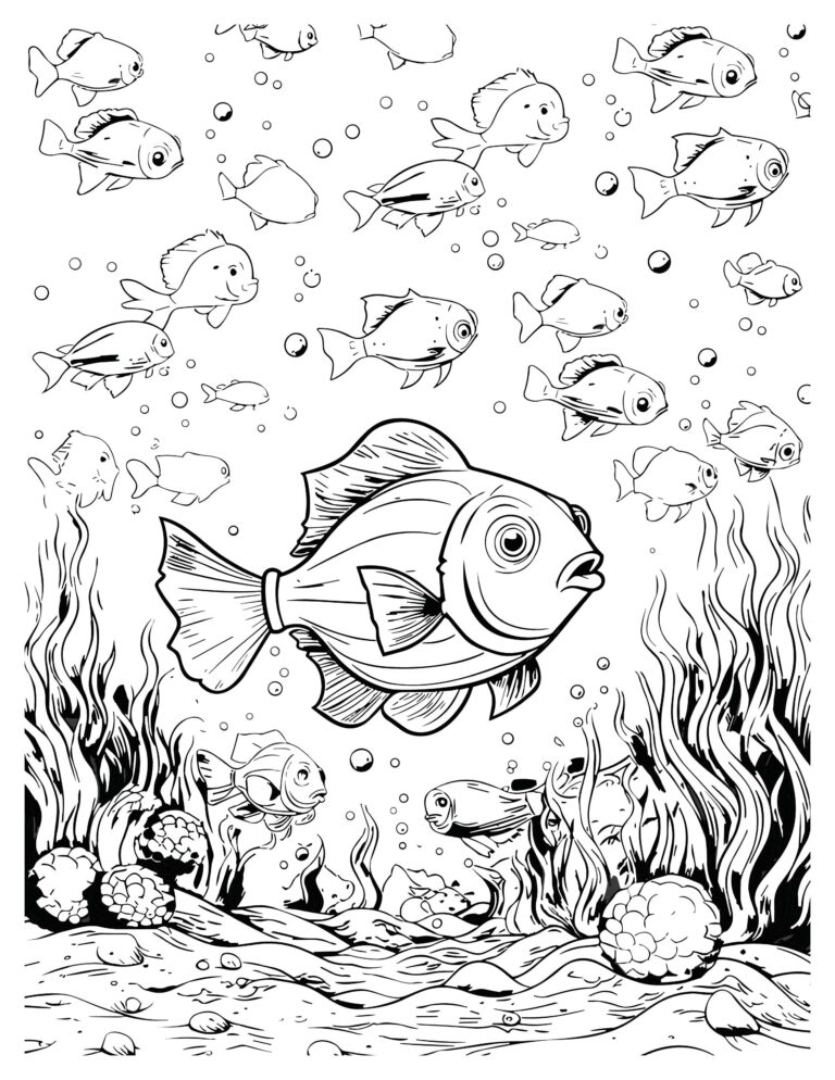 "Colorful Fish Coloring Pages | Splash into Creativity!"