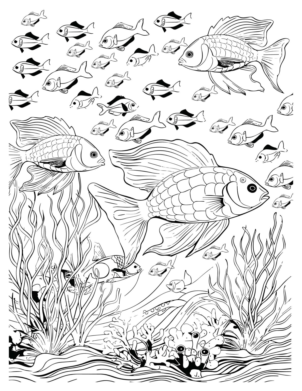 "Colorful Fish Coloring Pages | Splash into Creativity!"