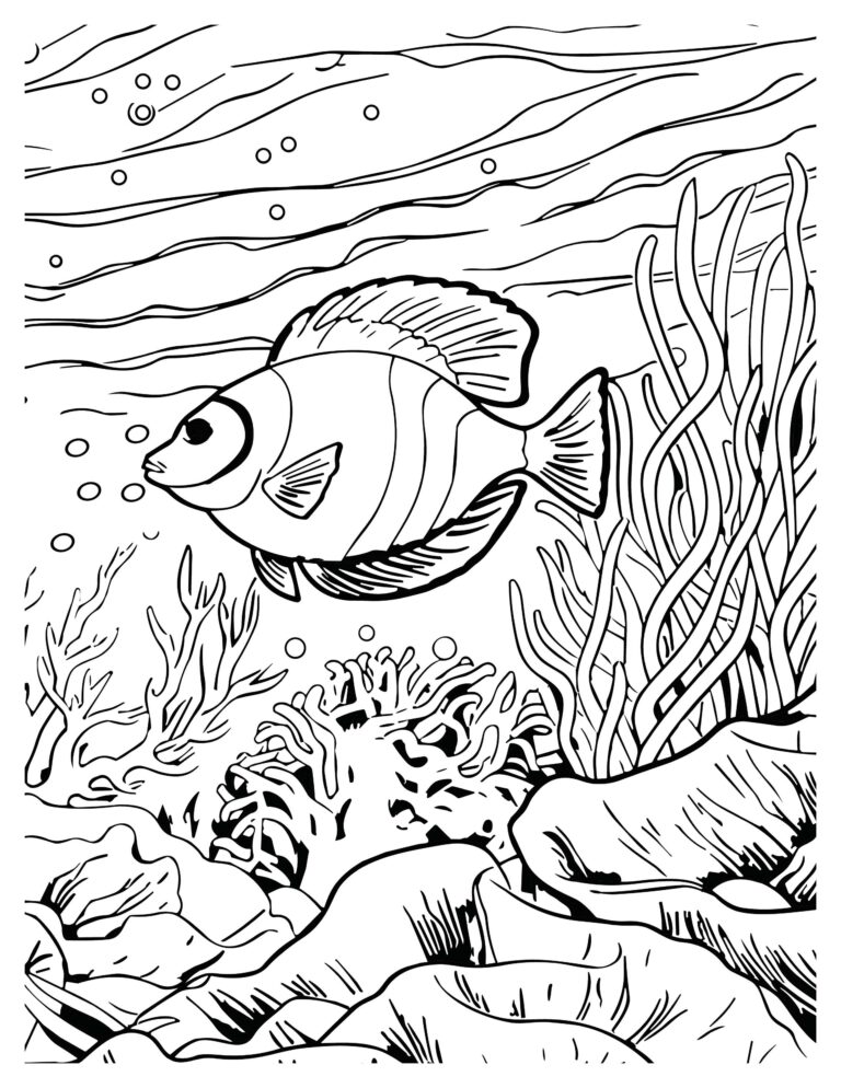 "Colorful Fish Coloring Pages | Splash into Creativity!"