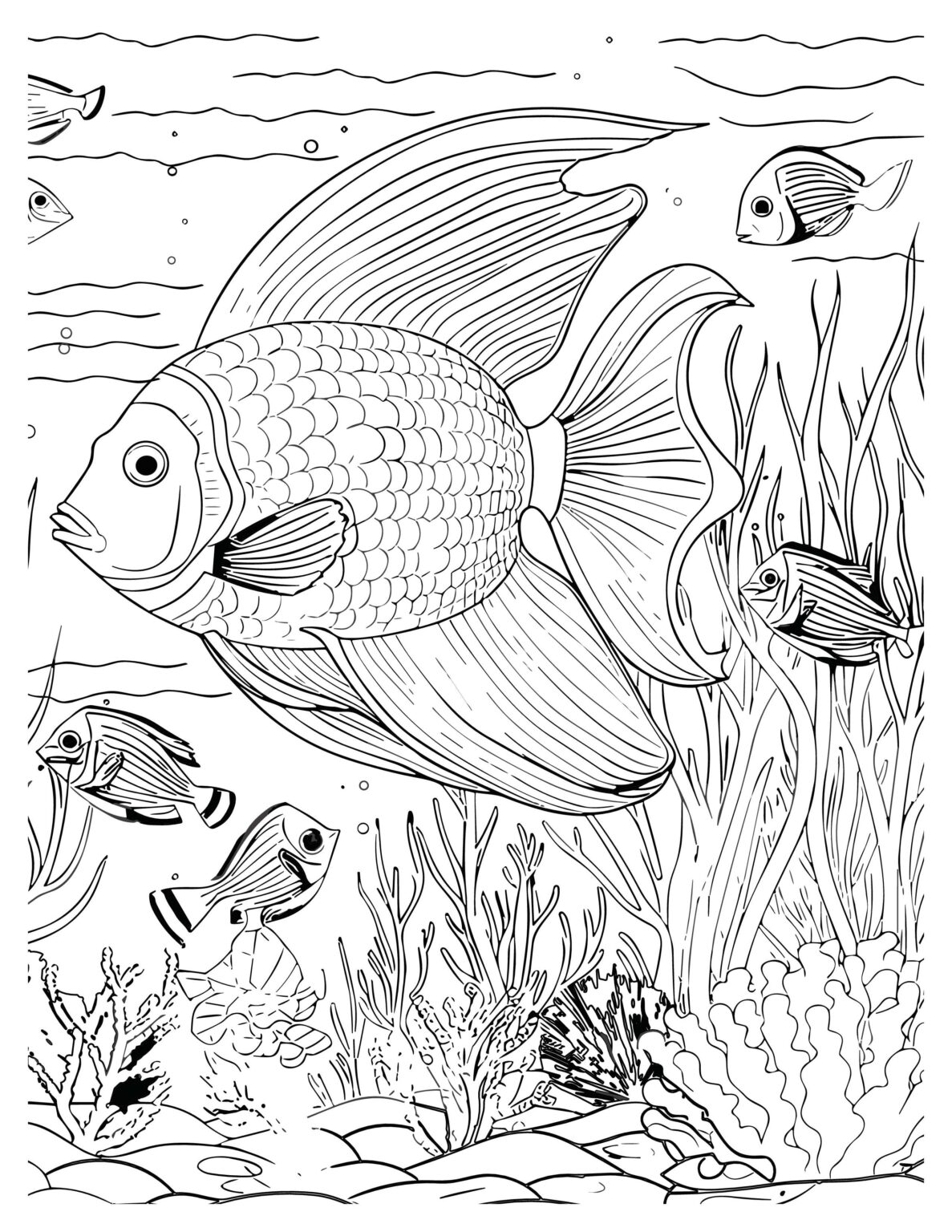 "Colorful Fish Coloring Pages | Splash into Creativity!"