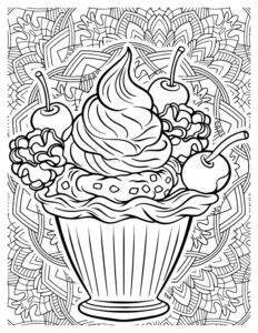 Designer Dessert Coloring Pages: Create Sweet Art