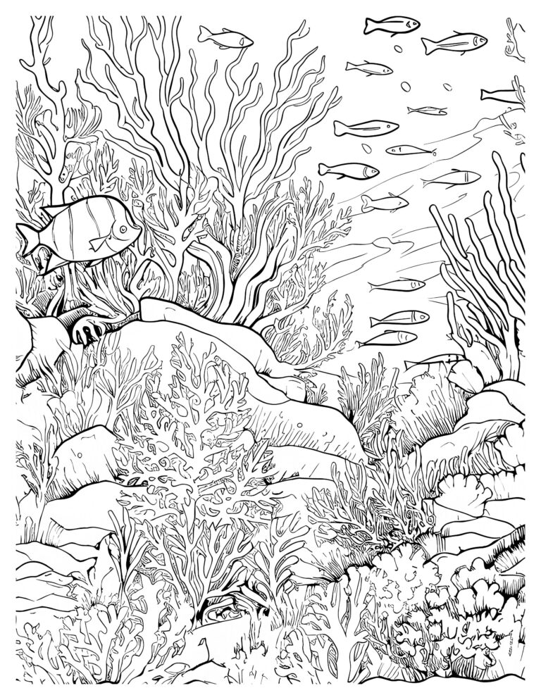Majestic Oceanic Depths Coloring Pages | Discover The Mysteries