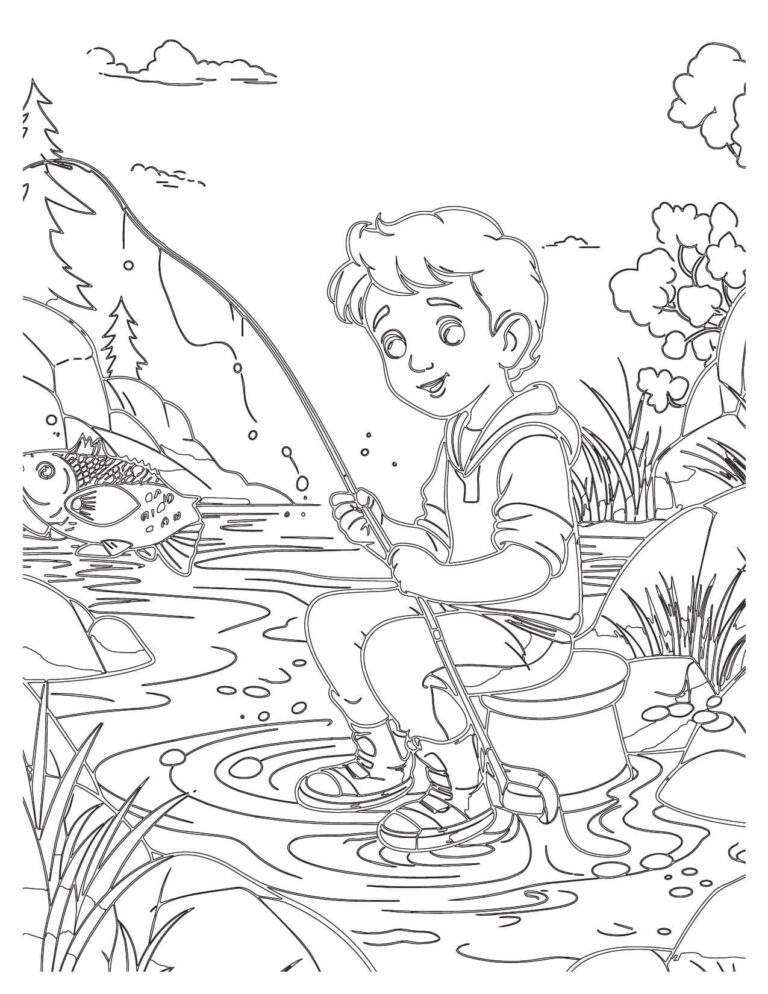 Fishing Coloring Pages | Reel in Fun with Printable Designs