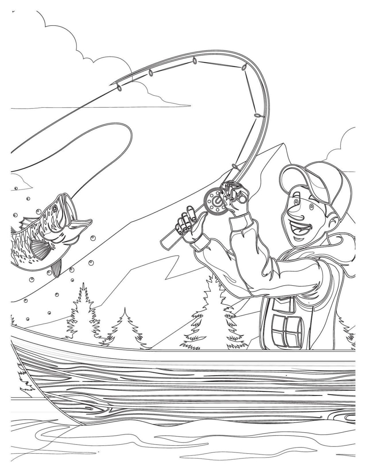 Fishing Coloring Pages | Reel in Fun with Printable Designs
