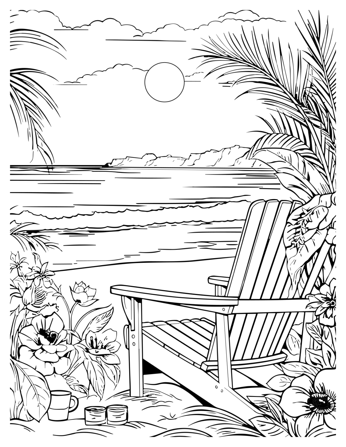 Mediterranean Coastline Coloring Pages: Explore Serene Scenes