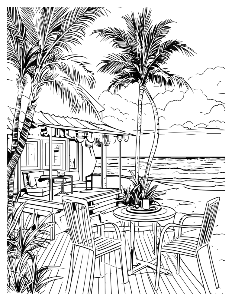 Mediterranean Coastline Coloring Pages: Explore Serene Scenes
