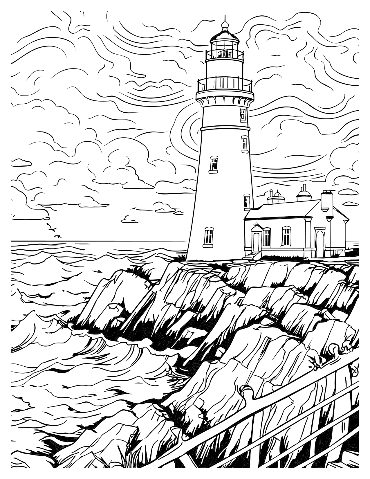 Mediterranean Coastline Coloring Pages: Explore Serene Scenes