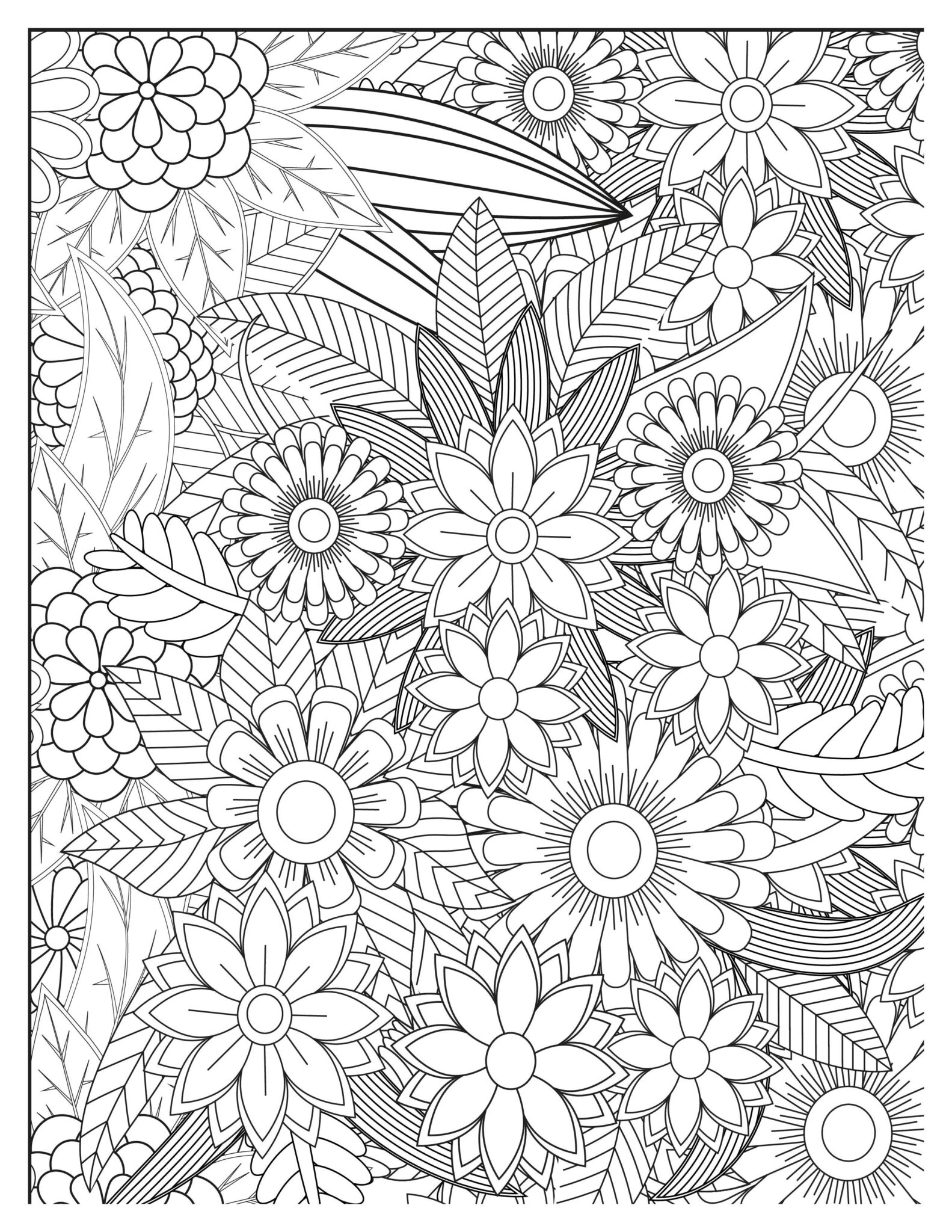 Flower Coloring Pages | Printable Floral Designs