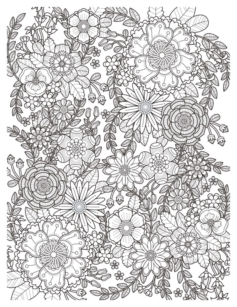 Flower Coloring Pages | Printable Floral Designs