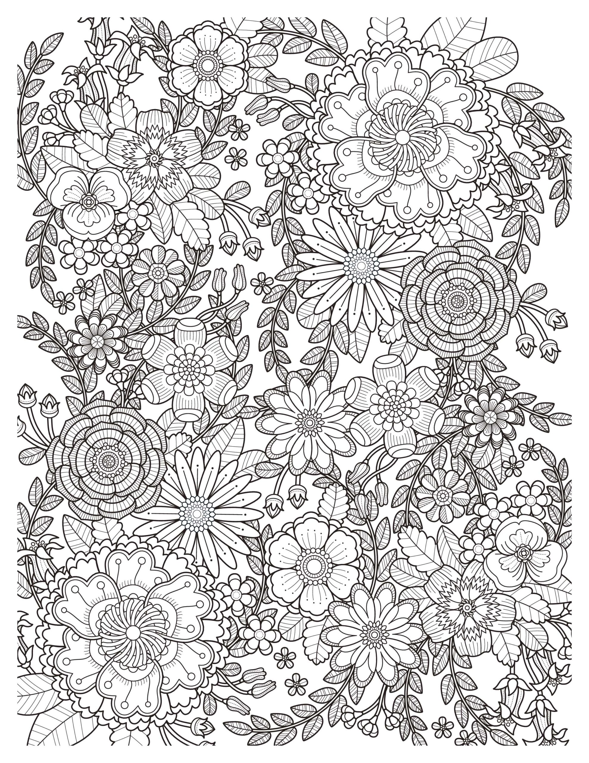 Flower Coloring Pages | Printable Floral Designs