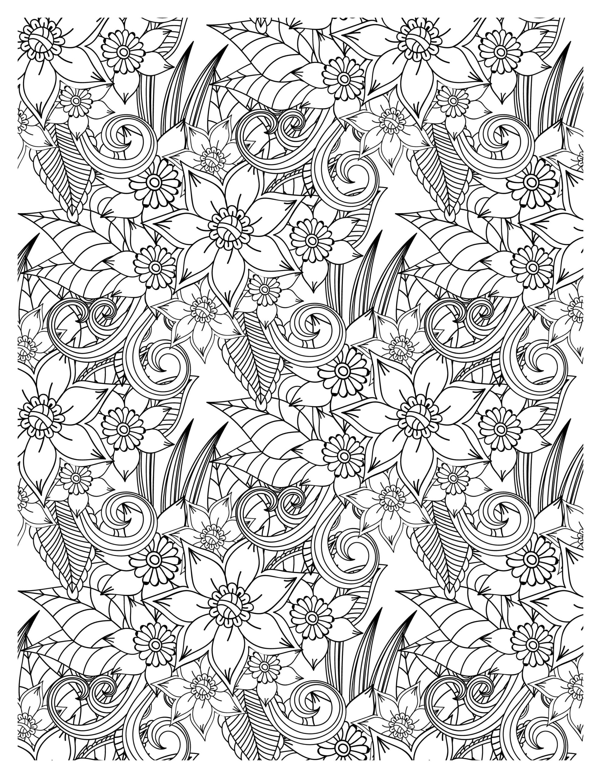Flower Coloring Pages | Printable Floral Designs