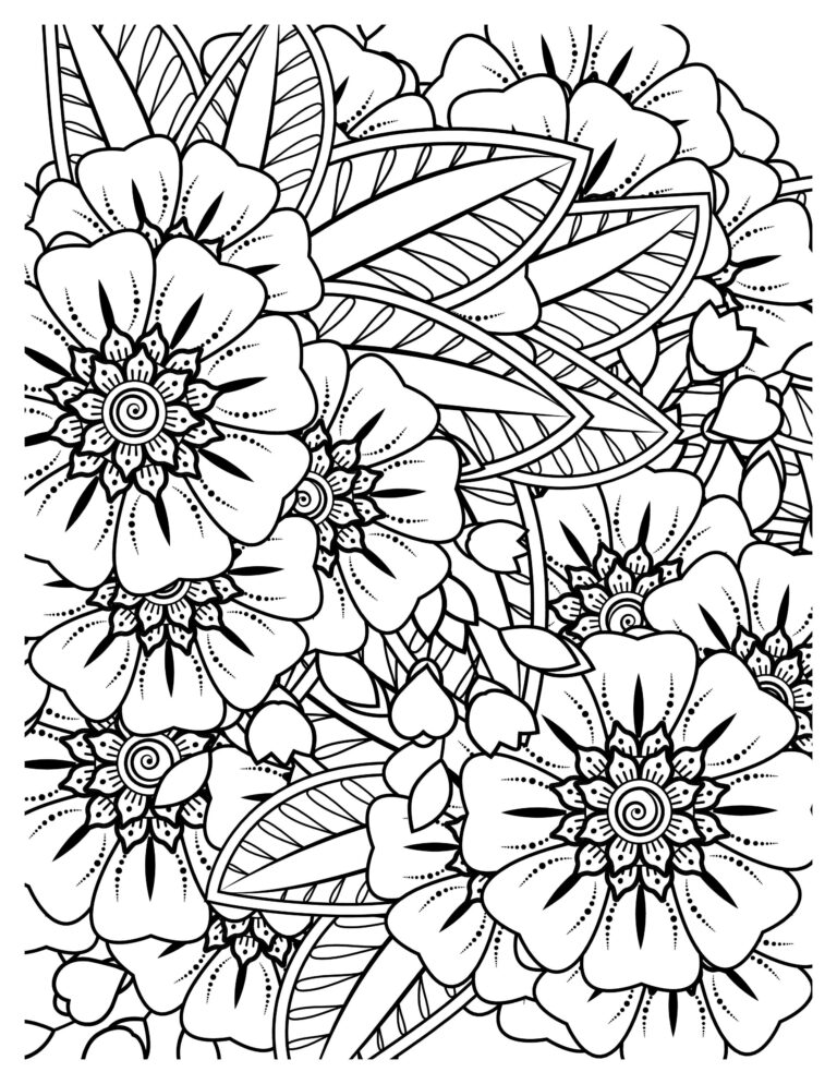 Flower Coloring Pages | Printable Floral Designs