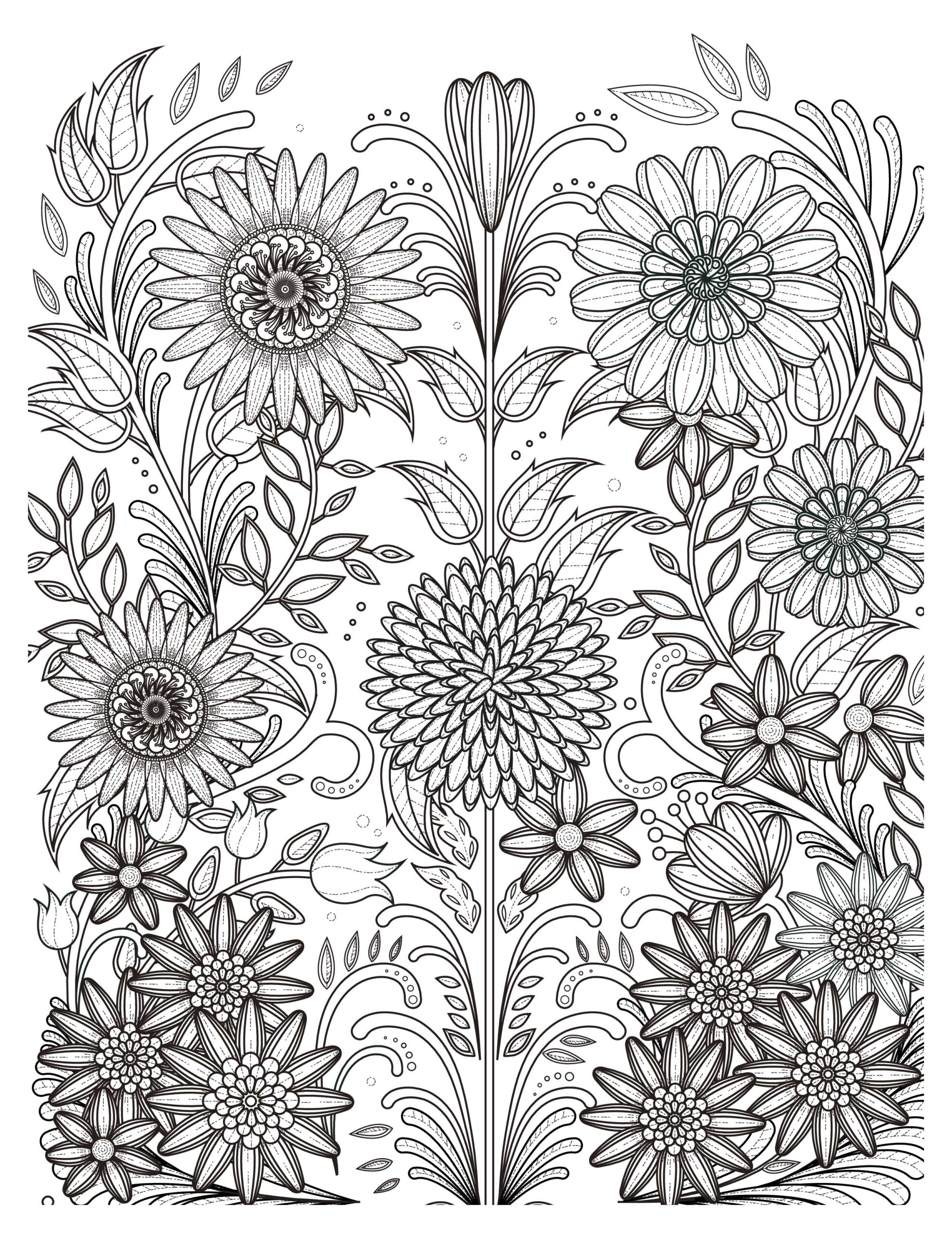Flower Coloring Pages | Printable Floral Designs