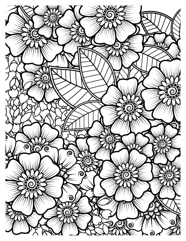 Flower Coloring Pages | Printable Floral Designs