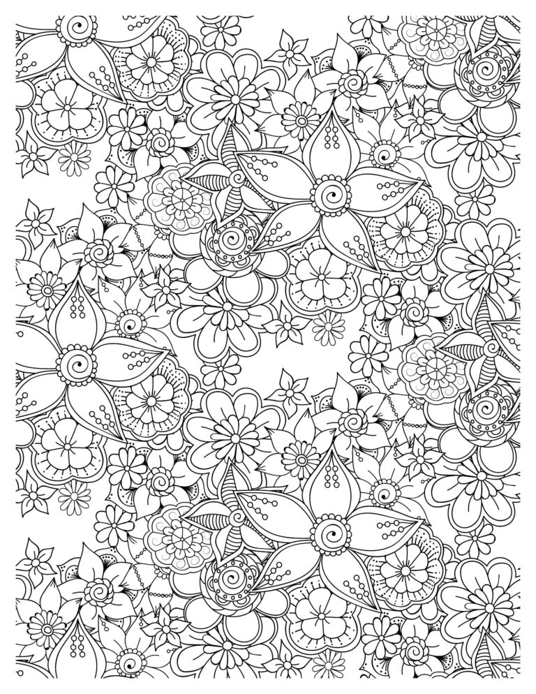 Flower Coloring Pages | Printable Floral Designs