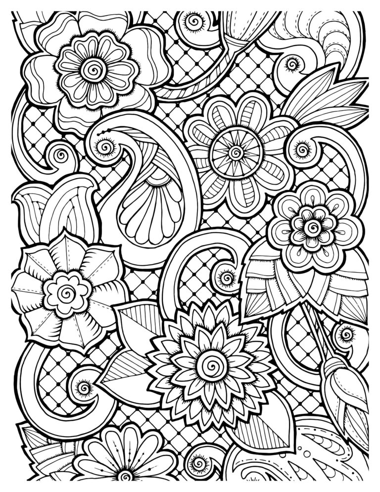 Flower Coloring Pages | Printable Floral Designs