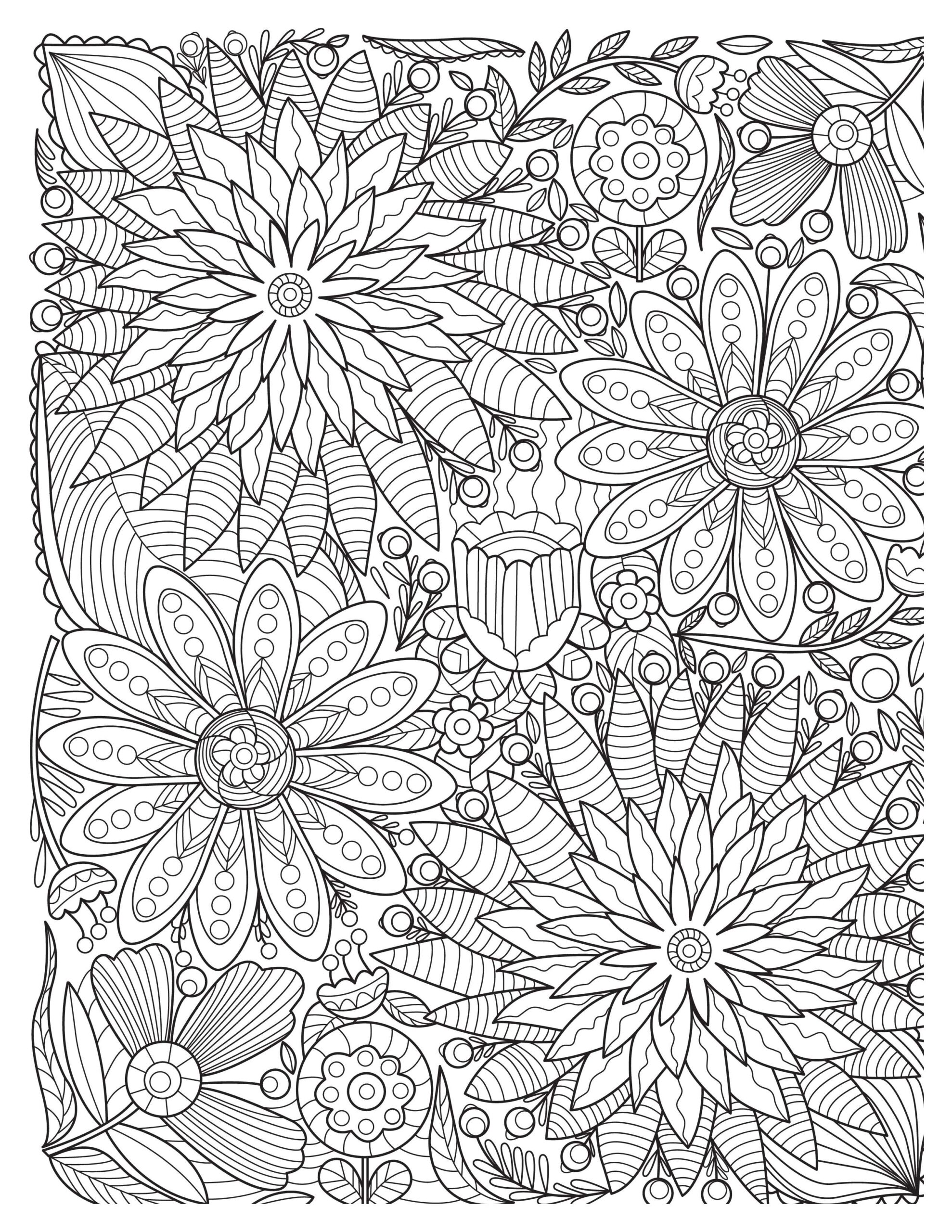 Flower Coloring Pages | Printable Floral Designs