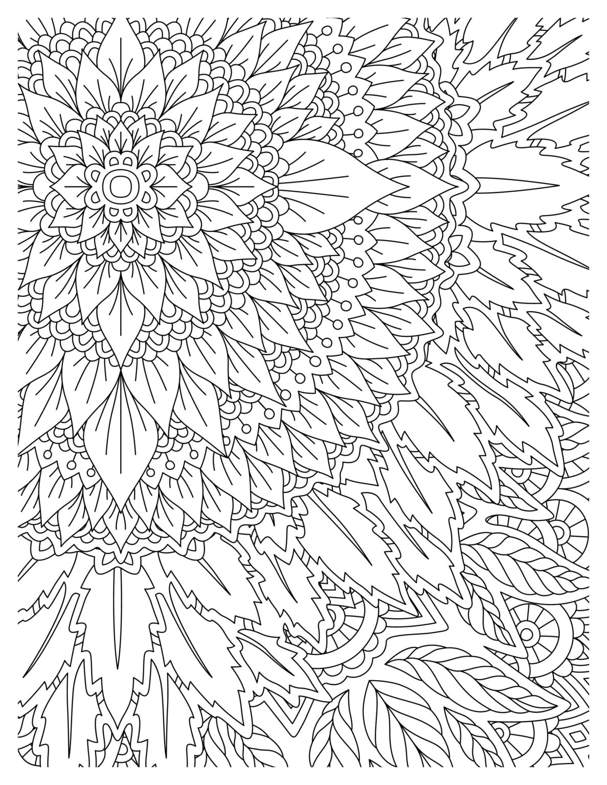 Flower Coloring Pages | Printable Floral Designs