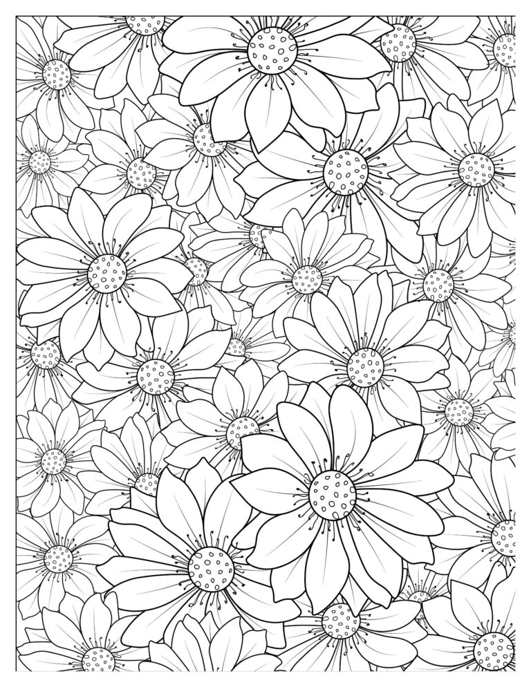 Flower Coloring Pages | Printable Floral Designs
