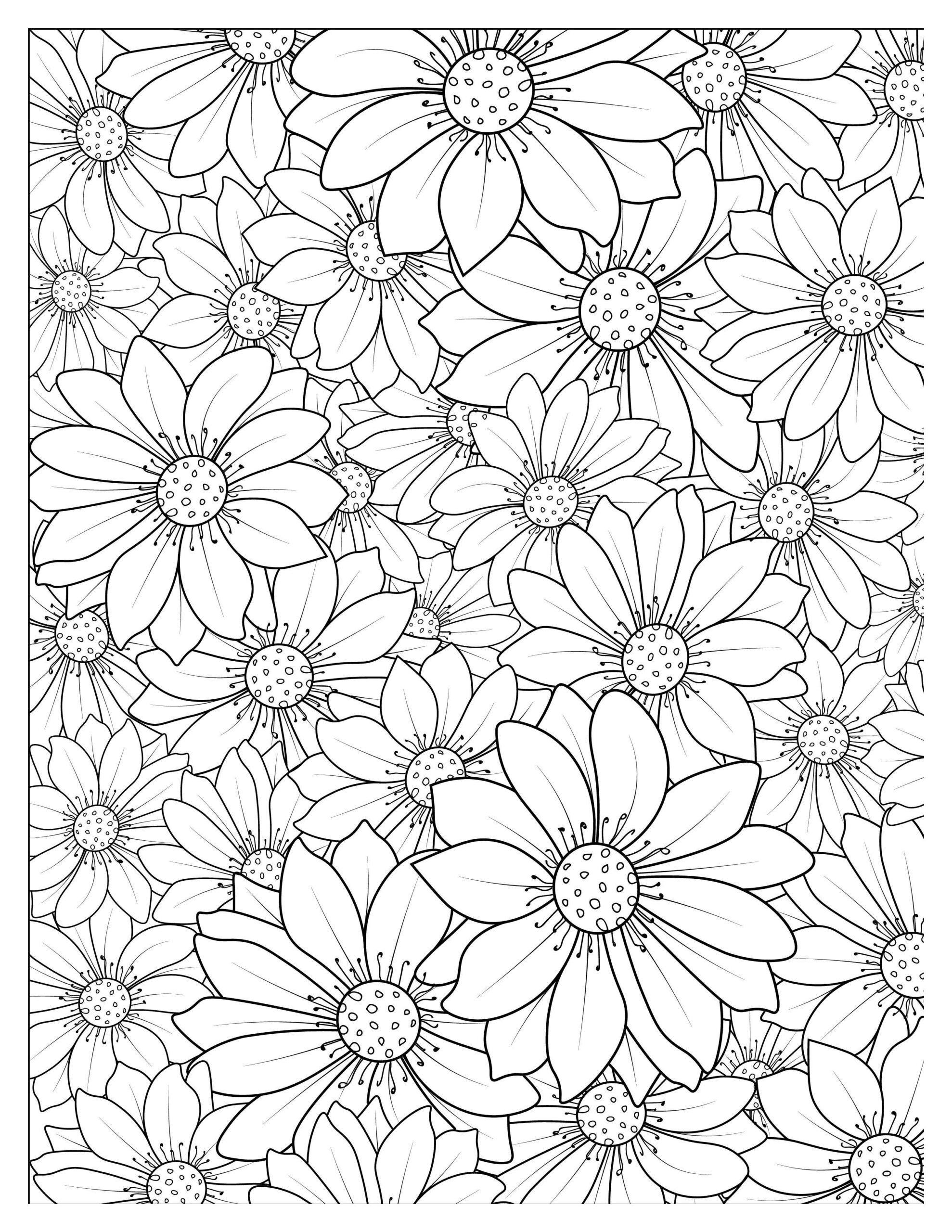 Flower Coloring Pages | Printable Floral Designs