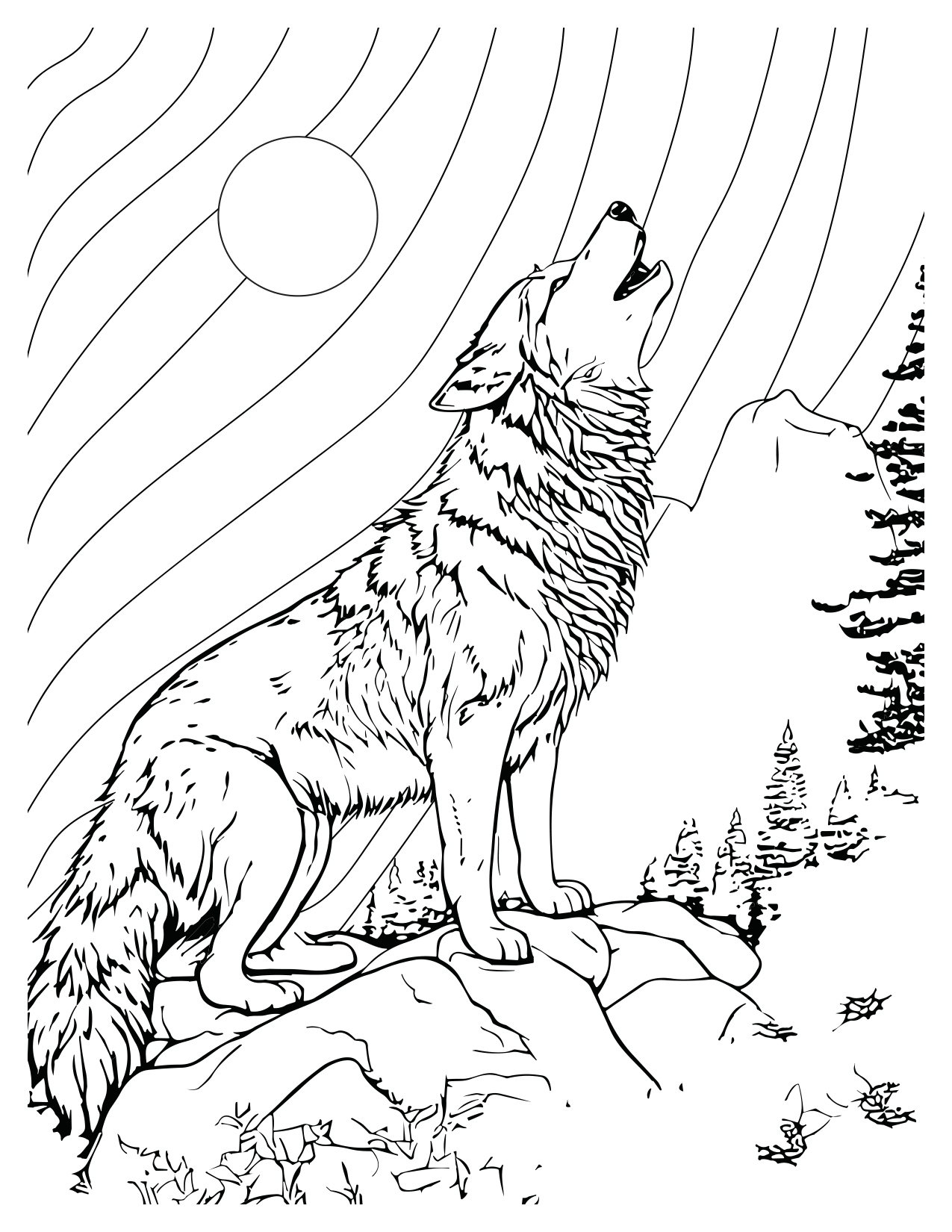 Mystical Wolves Coloring Pages: Enchanting Designs for Creativity