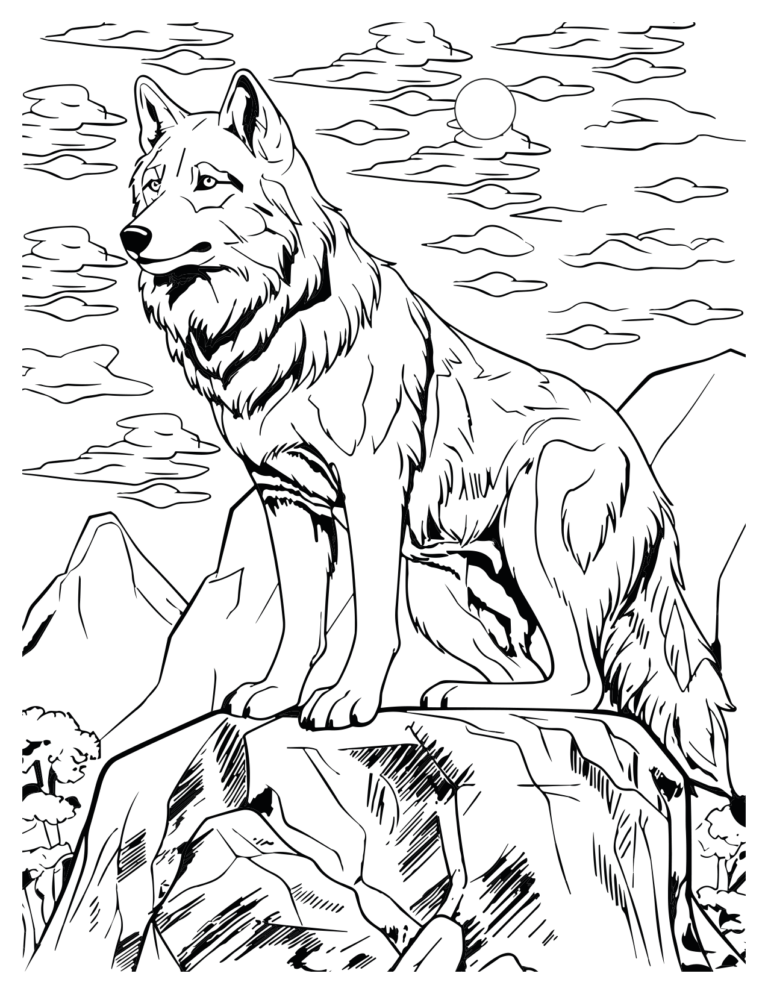 Mystical Wolves Coloring Pages: Enchanting Designs for Creativity