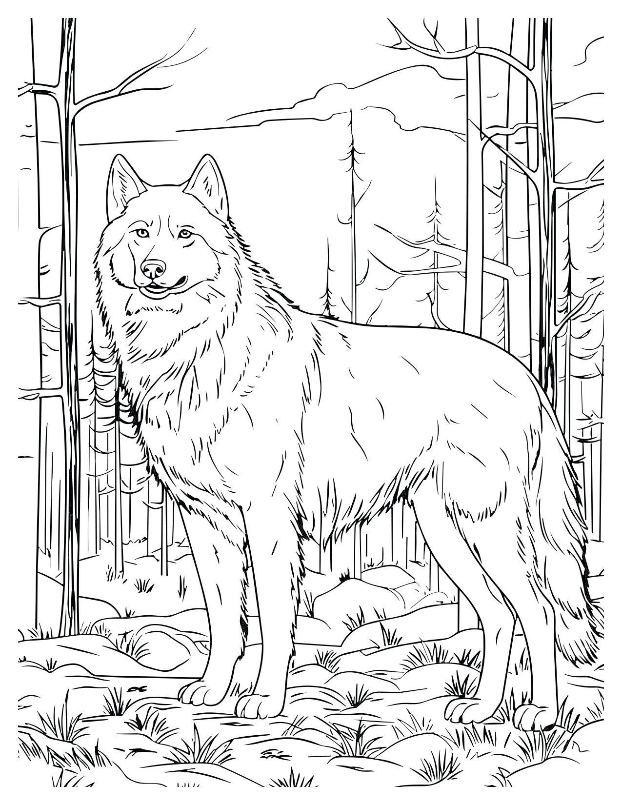 Mystical Wolves Coloring Pages: Enchanting Designs for Creativity