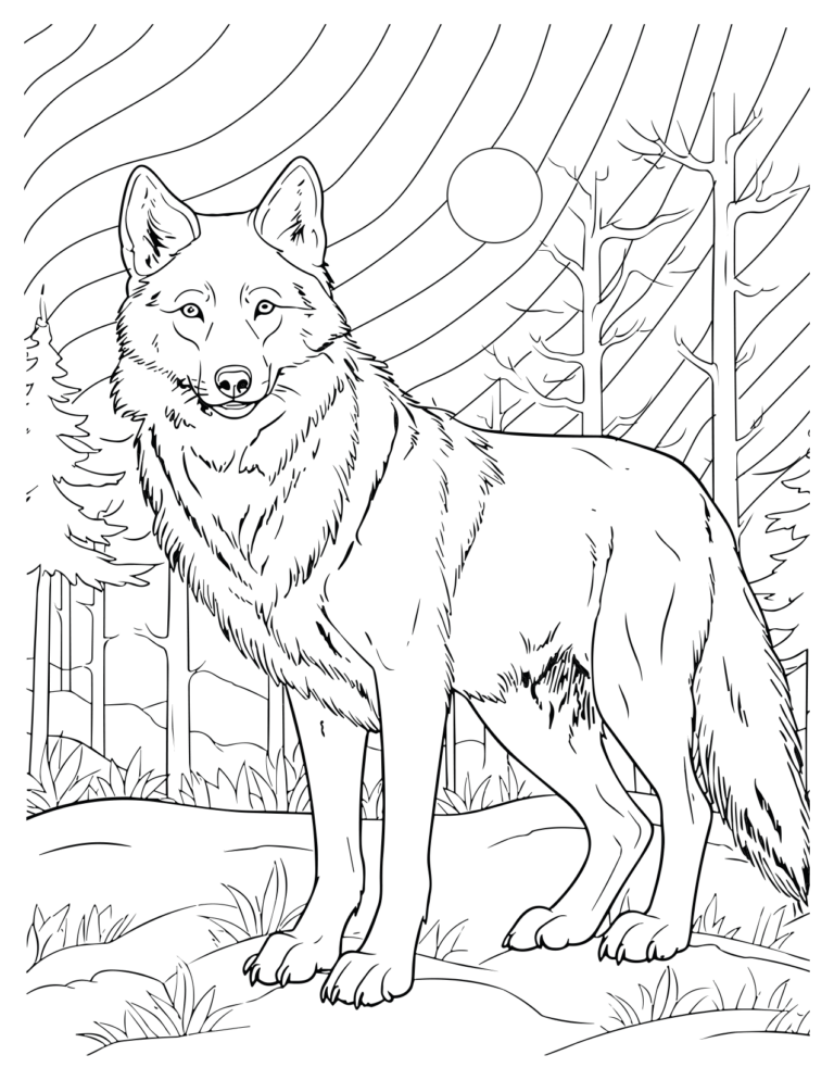 Mystical Wolves Coloring Pages: Enchanting Designs for Creativity