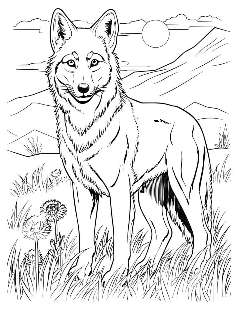 Mystical Wolves Coloring Pages: Enchanting Designs for Creativity