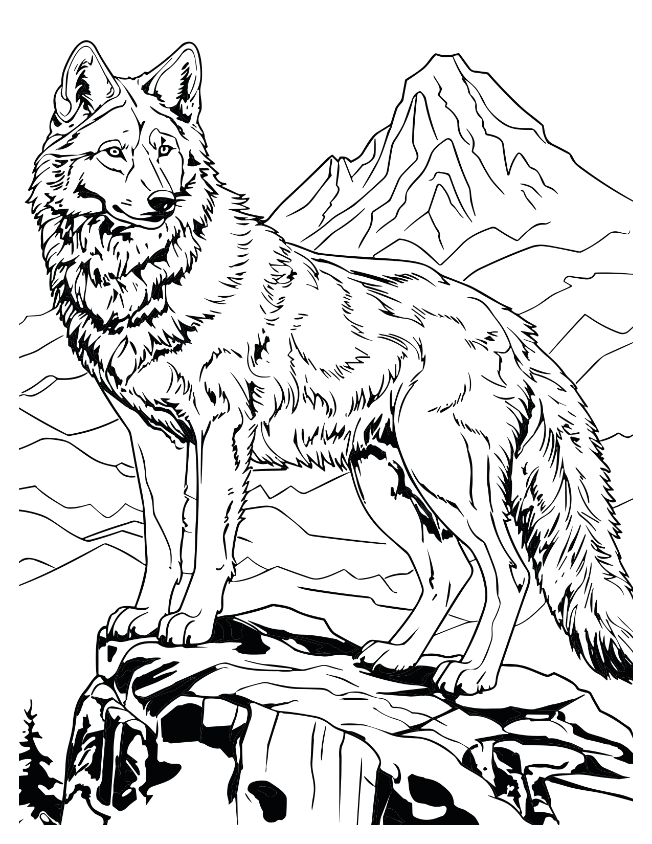 Mystical Wolves Coloring Pages: Enchanting Designs for Creativity