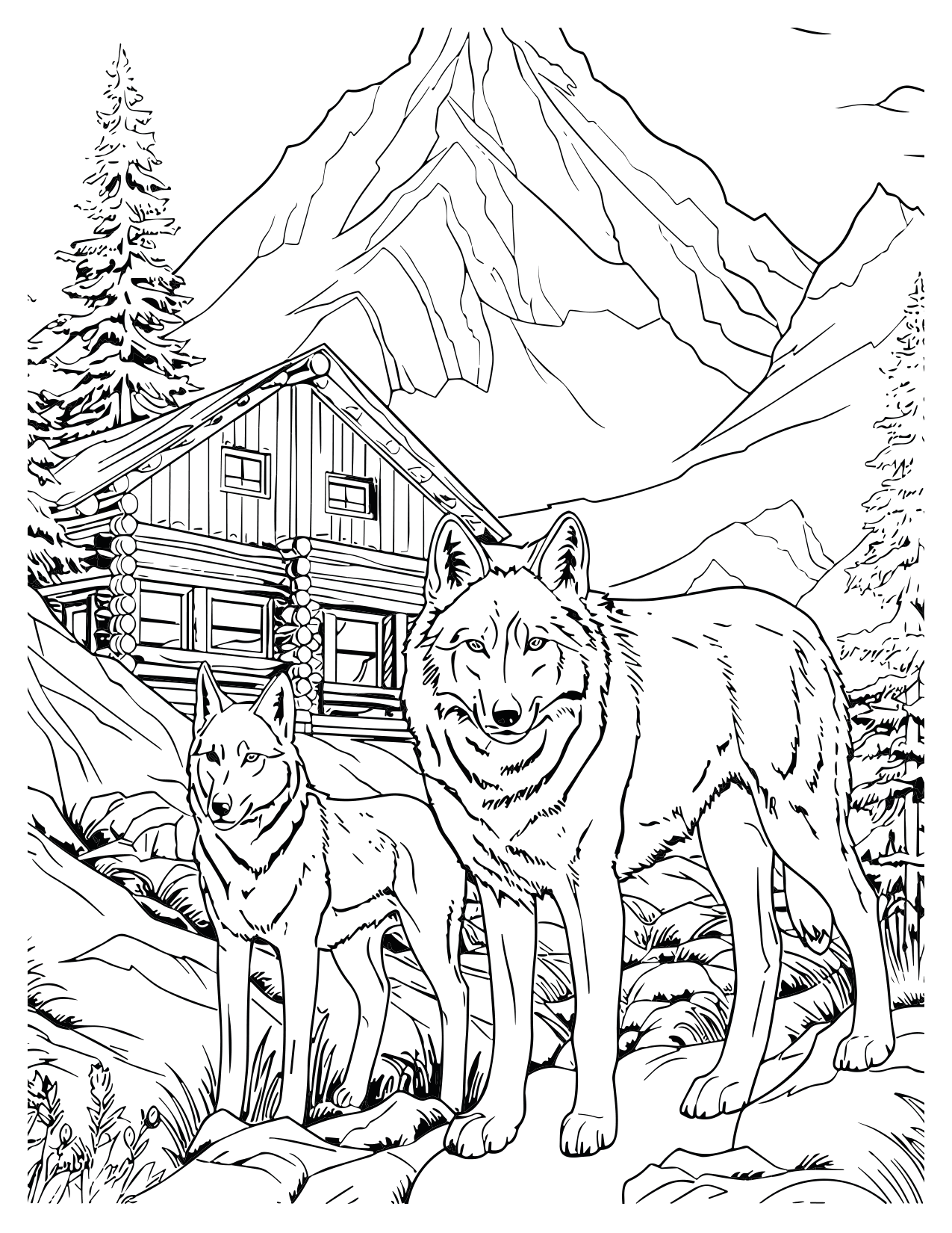 Mystical Wolves Coloring Pages: Enchanting Designs for Creativity