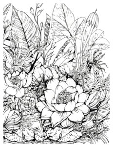 Vintage Botanical Coloring Pages | Unique Designs