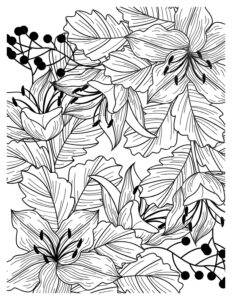 Vintage Botanical Coloring Pages | Unique Designs