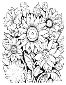 Cheerful Sunflower Coloring Pages: Brighten Your Day.