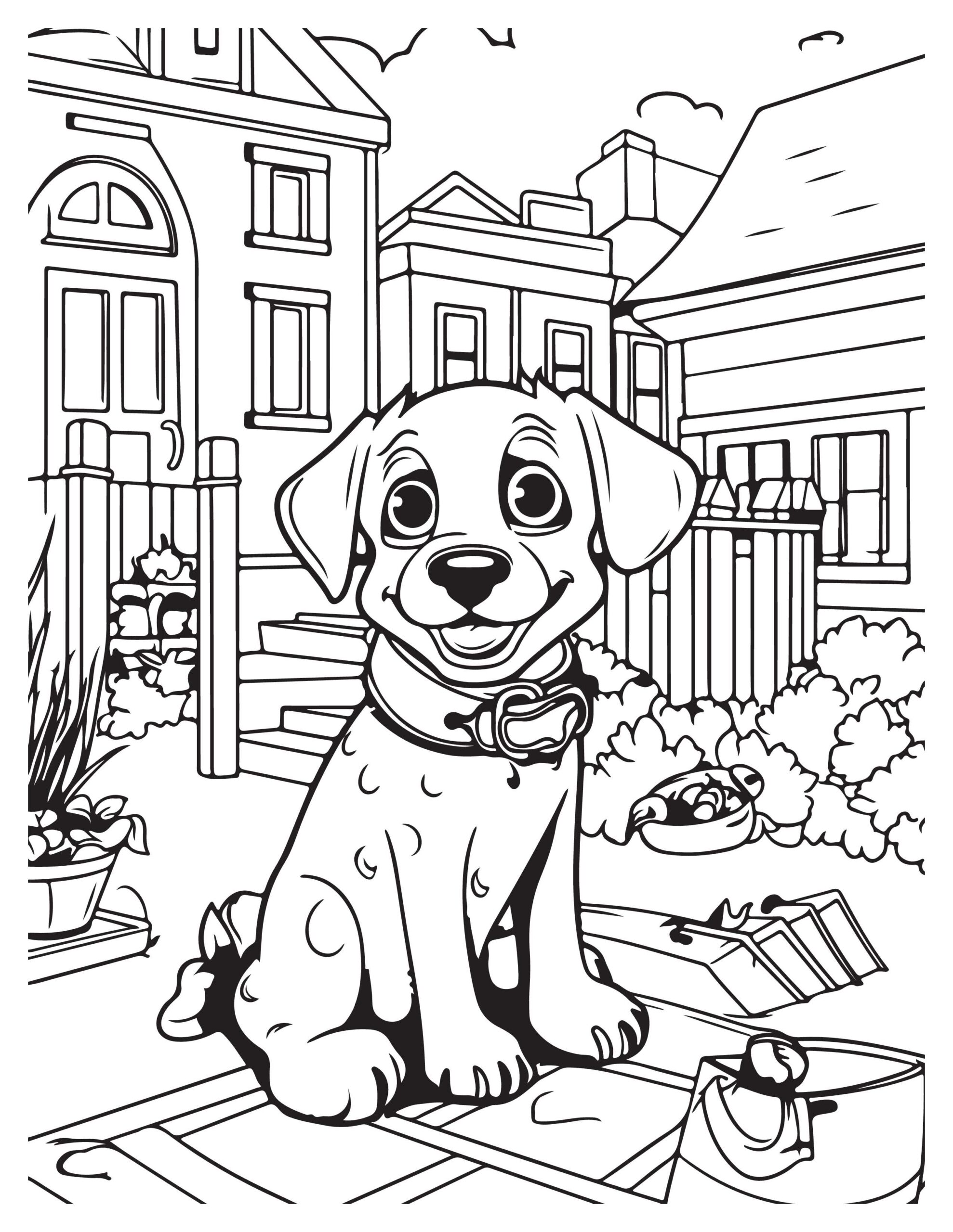 Playful Dogs Coloring Pages | Unleash Your Creativity